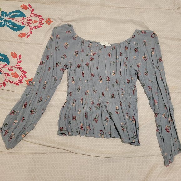 Hippie Rose | Tops | Hippie Rose Blue Floral Blouse | Poshmark